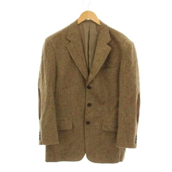 ハーディエイミス HARDY AMIES ツイードジャケット 上着 L 茶 ブラウン /LP ■ECD001 メンズ【ブランド】ハーディエイミス HARDY AMIES【表記サイズ】L【実寸サイズ】肩幅：47cm　身幅：54cm　袖丈：58...