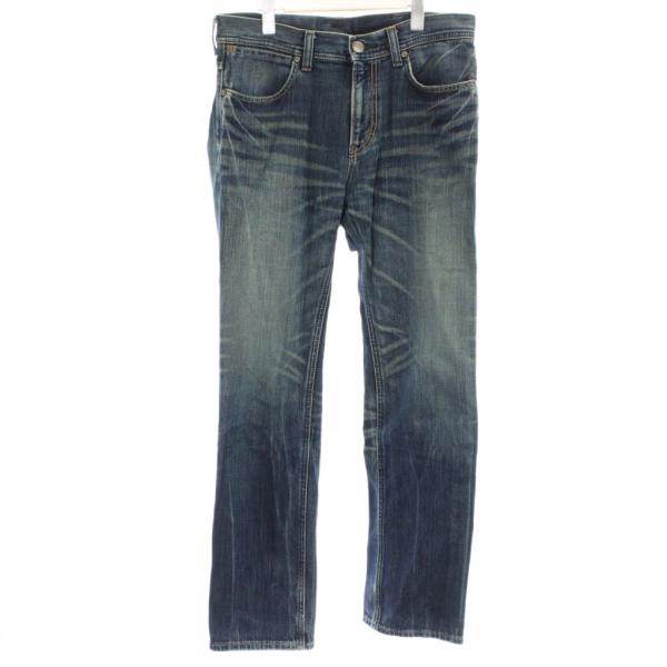 ラングラー WRANGLER デニム ジーンズ 33 インディゴブルー ウォッシュ加工 ストレートレッグ フルレングス /GG ■ECD001 メンズ【ブランド】ラングラー WRANGLER【表記サイズ】33【実寸サイズ】ウエスト：82cm...