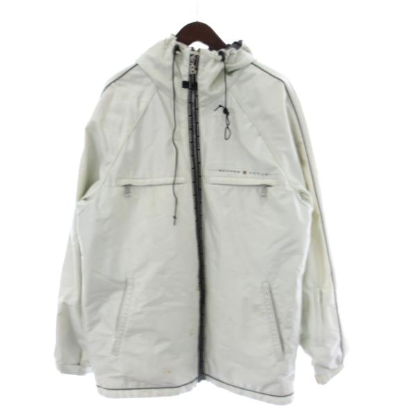 ボグナー BOGNER スキー スノーボードジャケット L 白 ホワイト フード付き  /GP ■ECD001 【表記サイズ】L【実寸サイズ】身幅：60cm　着丈：74cm　ゆき丈：93cm　　【素材】ポリエステル【色】白 ホワイト【状態】...