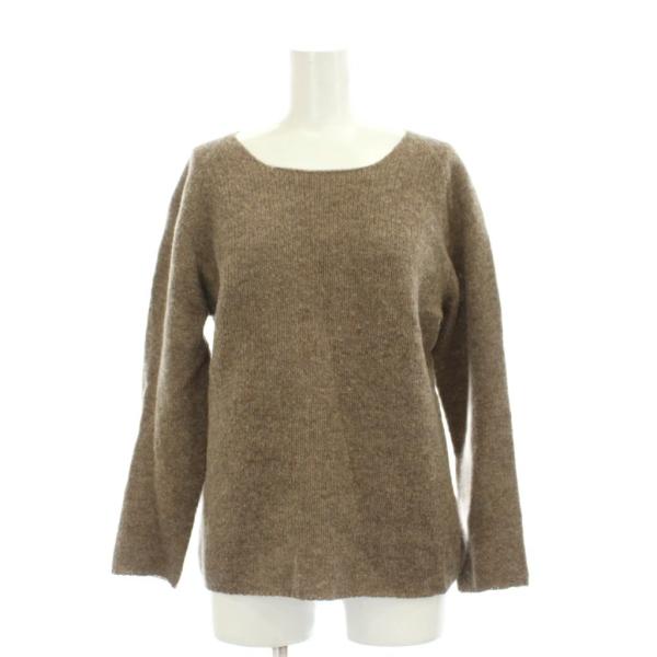 ノアイースターリー NOR’EASTERLY ニット 36 ウール 茶 ブラウン ワイドネック /GP ■ECD001 レディース【表記サイズ】36【実寸サイズ】身幅：44cm　着丈：53cm　ゆき丈：71cm　　【素材】毛【色】茶 ブラウ...