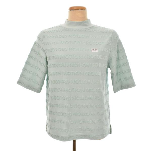 クロコダイル CROCODILE SWITCH MOTION CROCODILE パイルロゴ ハイネック カットソー 6分袖 L ミントグリーン ■ECC001 レディース【ブランド】クロコダイル CROCODILE【表記サイズ】L【実寸サ...