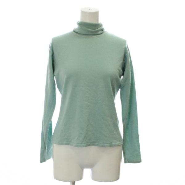 モンタギュ MONTAGUT ニット カットソー 絹 シルク サイズ表記なし ミントグリーン 無地 タートルネック 長袖 /GG ■ECD001 レディース【表記サイズ】サイズ表記なし【実寸サイズ】肩幅：35cm　身幅：42cm　着丈：49...