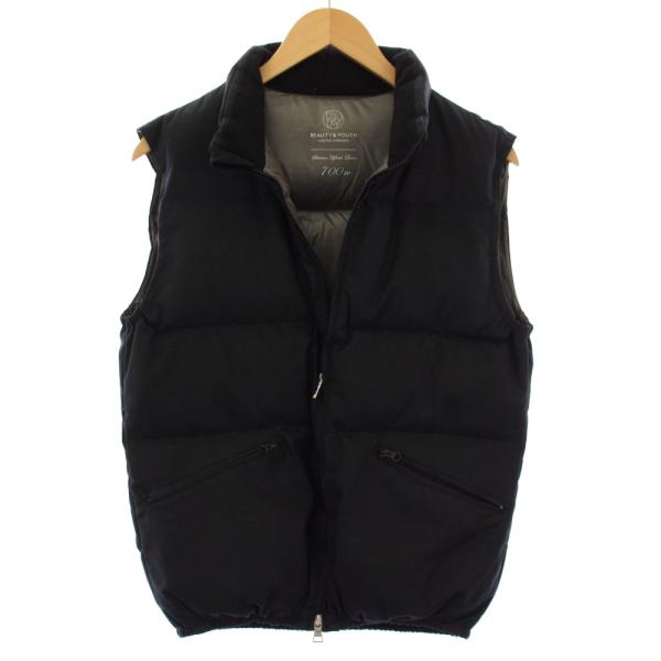 B&amp;Y ユナイテッドアローズ ビューティー&amp;ユース ダウンベスト 700FP ジップアップ M 黒 ブラック 1225-199-5996 /TK ■ECD001 メンズ【ブランド】B&amp;Y ユナイテッドアローズ BEA...