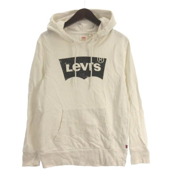 リーバイス Levi's スウェット パーカー ロゴプリント ホワイト XS ■ECD001 メンズ【ブランド】リーバイス Levi's【表記サイズ】XS【実寸サイズ】肩幅：43cm　身幅：47cm　着丈：64cm　袖丈：57cm　　【素材...