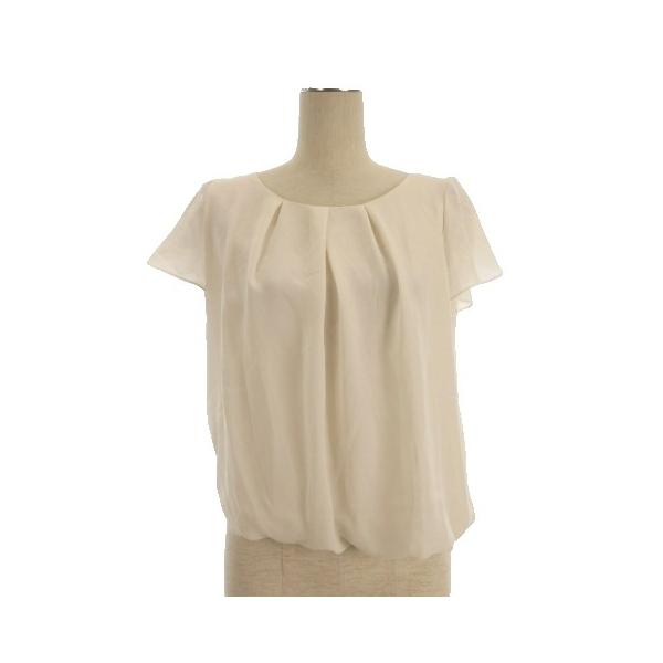 未使用品 アンタイトル UNTITLED ブラウス フレアスリーブ 半袖 2 ホワイト 260226E ■ECD001 レディース【ブランド】アンタイトル UNTITLED【表記サイズ】2【実寸サイズ】肩幅：34cm　身幅：44cm　着丈：...