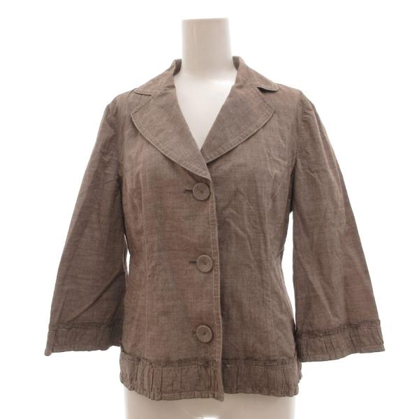 レリアン Leilian ジャケット シャンブレー 9 茶 ブラウン /JS ■ECA001 レディース【ブランド】レリアン Leilian【表記サイズ】9【実寸サイズ】肩幅：40cm　身幅：49cm　袖丈：42cm　着丈：50cm　　【素...