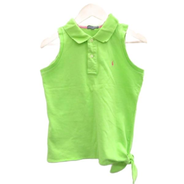 ラルフローレン RALPH LAUREN ポロシャツ ノースリーブ 160cm 黄緑 ポロカラー 無地 ロゴ刺繍 /SY48 ■ECB001 女の子 キッズ【ブランド】ラルフローレン RALPH LAUREN【表記サイズ】160cm【実寸サ...