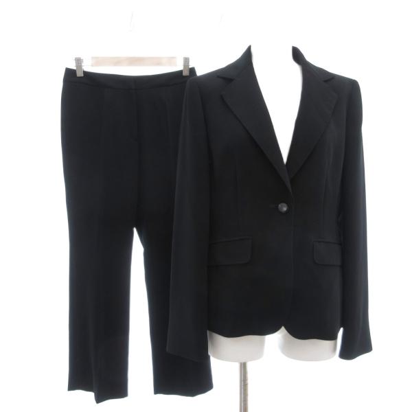 ユキトリイ YUKI TORII 美品 セットアップ テーラードジャケット パンツ スラックス 9 黒 ブラック /MG ■ECA002 レディース【ブランド】ユキトリイ YUKI TORII【表記サイズ】9【実寸サイズ】ジャケット 肩幅：...