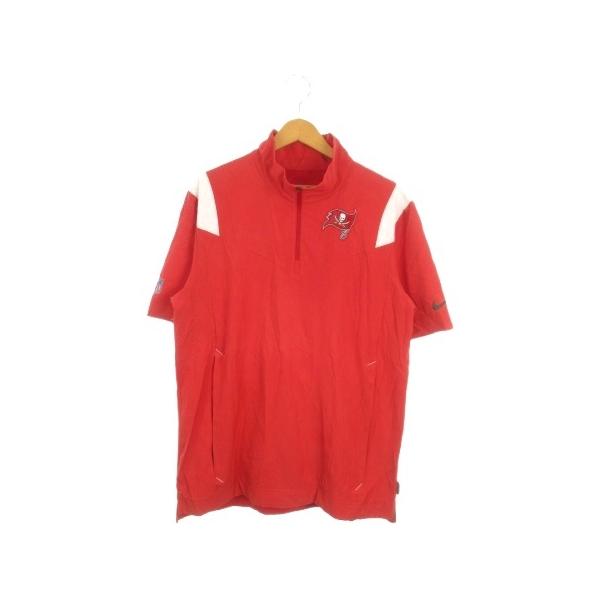 ナイキ NIKE NFL サイドラインコーチジャケット ウィンドブレーカー プルオーバー アメフト M 赤 レッド 半袖 ハーフジップ【ブランド】ナイキ NIKE【表記サイズ】M【実寸サイズ】肩幅：46cm　身幅：55cm　袖丈：27cm　...