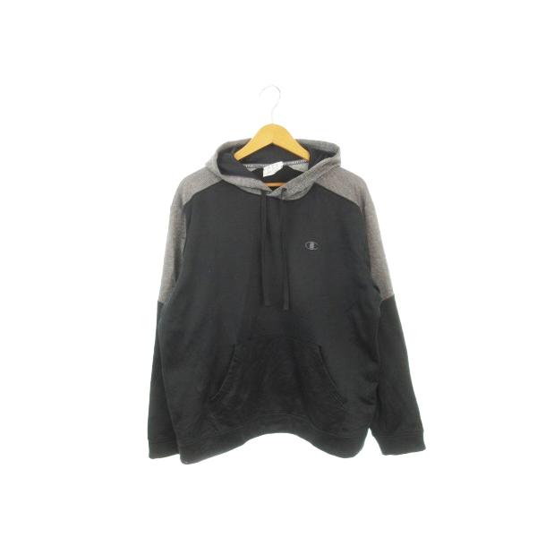 チャンピオン CHAMPION POWERTRAIN プルパーカー スポーツウエア XL 黒 ブラック グレー フード付き 長袖 カンガルーポケット /AH36【ブランド】チャンピオン CHAMPION【表記サイズ】XL【実寸サイズ】身幅：...