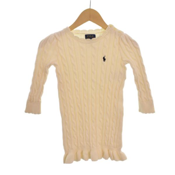 ポロ ラルフローレン POLO RALPH LAUREN ケーブルニット セーター 長袖 100 白 ホワイト ■ECD002 キッズ【ブランド】ポロ ラルフローレン POLO RALPH LAUREN【表記サイズ】100【実寸サイズ】肩幅...
