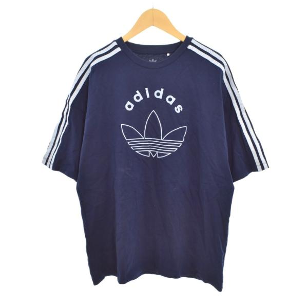 アディダス adidas Tシャツ 半袖 ロゴ プリント 160 紺 ネイビー ■ECD002 キッズ【ブランド】アディダス adidas【表記サイズ】160【実寸サイズ】身幅：53cm　着丈：63cm　ゆき丈：50cm　　【素材】綿【色】...
