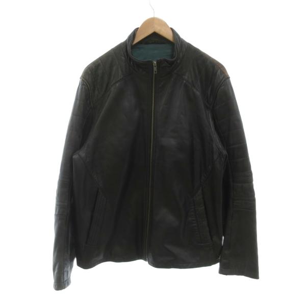 ロータリーグループ rotary group レザージャケット 革ジャン ラムレザー ジップアップ 黒 ブラック /NU ■ECD002 メンズ【表記サイズ】サイズ表記なし(実寸サイズをご参考ください。)【実寸サイズ】肩幅：49cm　身幅：...