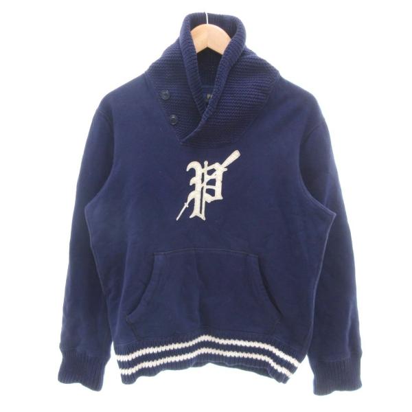 ポロ ラルフローレン POLO RALPH LAUREN 美品 トレーナー スウェットシャツ ニットカラー Pロゴ パッチ M 紺 ネイビー /SJ ■ECD002【ブランド】ポロ ラルフローレン POLO RALPH LAUREN【表記サ...