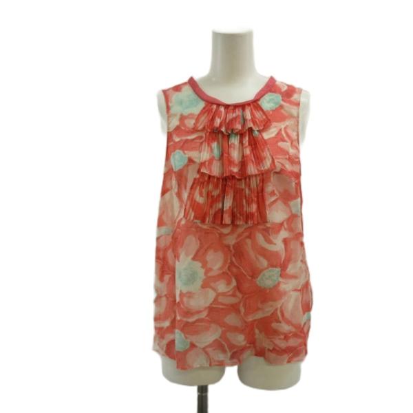 ジルスチュアート JILL STUART ブラウス S ピンク 花柄 ノースリーブ タンクトップ フリル /PP ■ECD001 レディース【ブランド】ジルスチュアート JILL STUART【表記サイズ】S【実寸サイズ】身幅：約41cm　...