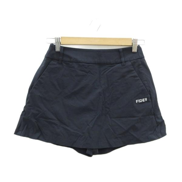 フィデス FIDES ゴルフウエア キュロットパンツ ショートパンツ 濃紺 ダークネイビー ロゴ刺繍 /HO45 ■ECD002 レディース【表記サイズ】表記なし【実寸サイズ】ウエスト：62cm　もも幅：28.5cm　裾幅：29cm　股上：...