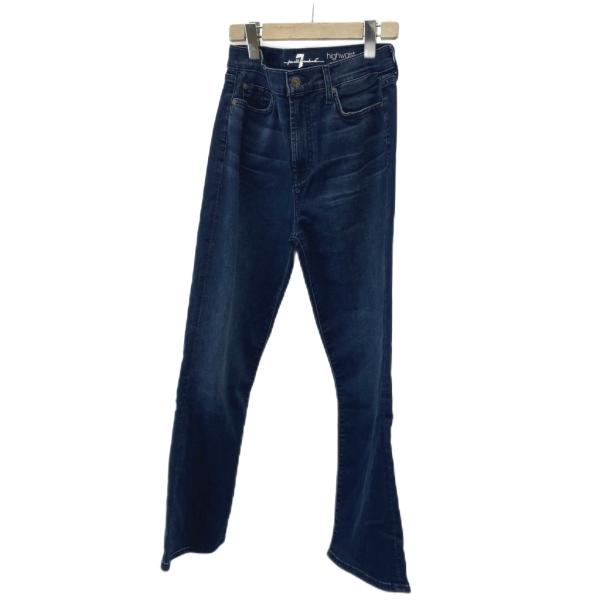 セブン フォー オール マンカインド 7 For All Mankind デニム ジーンズ 29 ネイビー ハイウエスト フレア フルレングス /NP ■ECB001【表記サイズ】29【実寸サイズ】ウエスト：70cm　もも幅：24cm　裾幅...