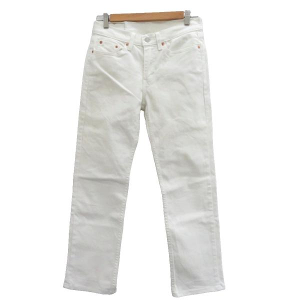 リーバイス Levi's 514 デニムパンツ ジーンズ ストレート アンクル丈 28 白 無地 /SY5 ■ECC002 レディース【ブランド】リーバイス Levi's【表記サイズ】28インチ【実寸サイズ】ウエスト：72cm　もも幅：27...
