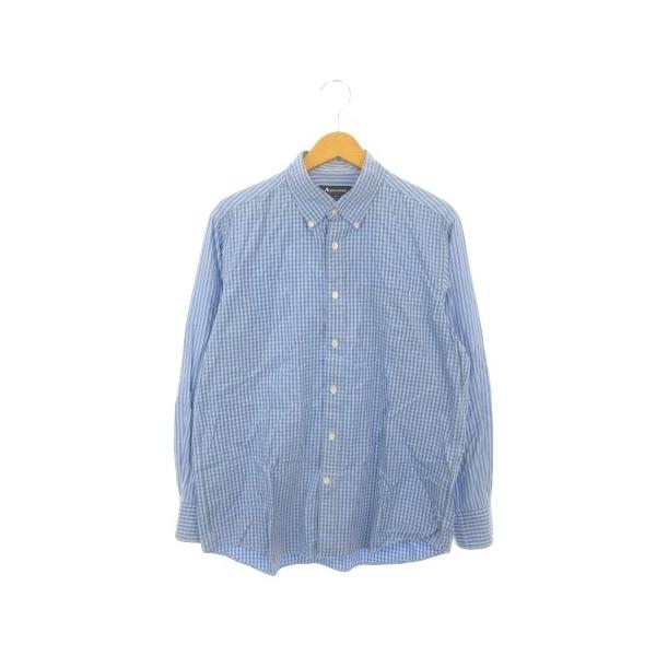 アクアスキュータム AQUASCUTUM シャツ LL 青 ブルー チェック柄 ボタンダウンカラー 長袖 /MN13 ■ECC002 メンズ【ブランド】アクアスキュータム AQUASCUTUM【表記サイズ】LLSLIM FIT【実寸サイズ】...