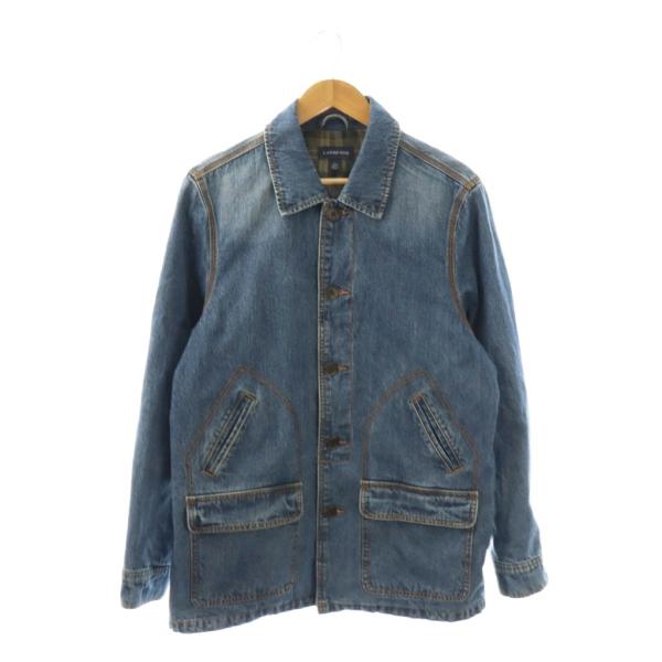ランズエンド LANDS' END デニムジャケット 総裏地 L インディゴブルー /DO ■ECE003 メンズ【ブランド】ランズエンド LANDS' END【表記サイズ】L【実寸サイズ】肩幅：44cm　身幅：56cm　着丈：75cm　袖...