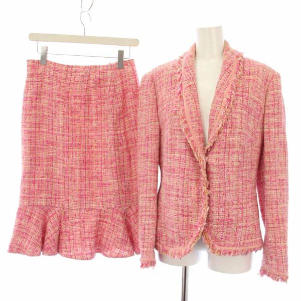 エスカーダ ESCADA スーツ ツイード テーラードジャケット スカート ひざ丈 マーメイド 40 ピンク /TK ■ECE003 レディース【ブランド】エスカーダ ESCADA【表記サイズ】ジャケット・スカート：40※サイズ直し等が行わ...