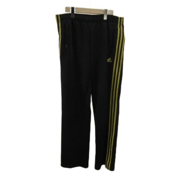 アディダス adidas トラックパンツ ジャージ L 黒 ブラック ゴールドカラー サイドライン フルレングス /PP ■ECC002 メンズ【ブランド】アディダス adidas【表記サイズ】L【実寸サイズ】ウエスト：約82cm　もも幅：...