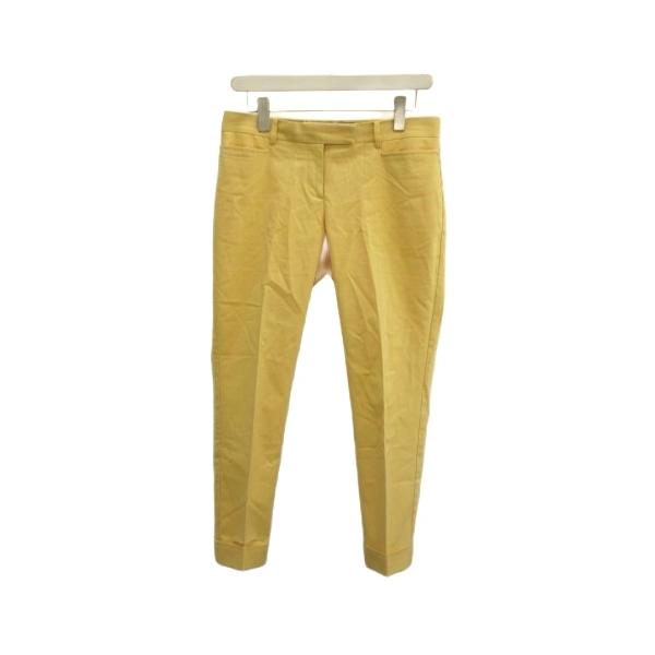 トゥモローランドコレクション TOMORROWLAND collection パンツ 38 黄 イエロー 無地 ターンアップヘム クロップド丈 /NP ■ECC002【ブランド】トゥモローランドコレクション TOMORROWLAND col...