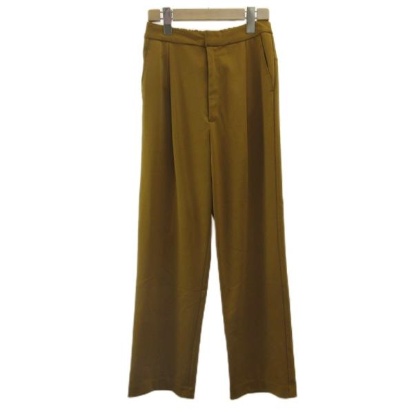 マイ フェイバリット ダンスキン my favorite DANSKIN パンツ ワイドシルエット タック入り 2 茶 ブラウン 無地 フルレングス /PP【表記サイズ】2【実寸サイズ】ウエスト：約60〜cm　もも幅：約30cm　裾幅：約2...