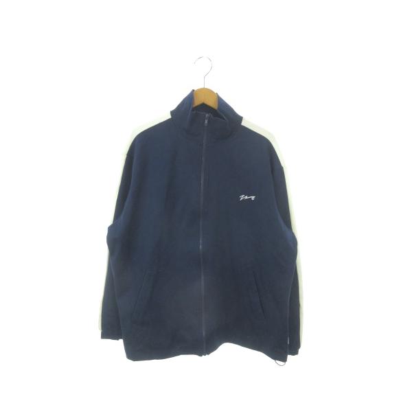 ハイチーズ 81teez トラックジャケット ジャージ オーバーサイズ M 紺 ネイビー 長袖 スタンドカラー サイドライン /MN2 ■ECA003【表記サイズ】M【実寸サイズ】身幅：61cm　着丈：68cm　ゆき丈：77cm　　【素材】...