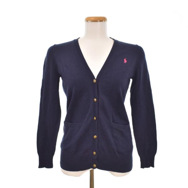 ラルフローレン RALPH LAUREN カーディガン 長袖 XL 16 紺 ネイビー ■GY58 レディース【ブランド】ラルフローレン RALPH LAUREN【表記サイズ】XL（16）【実寸サイズ】身幅：43cm　着丈：59cm　ゆき丈...