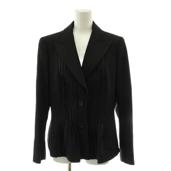 エスカーダ ESCADA テーラードジャケット シングル ウール 40 黒 ブラック /AN30 ■GY53 レディース【ブランド】エスカーダ ESCADA【表記サイズ】40【実寸サイズ】肩幅：約40cm　身幅：約48cm　着丈：約59cm...