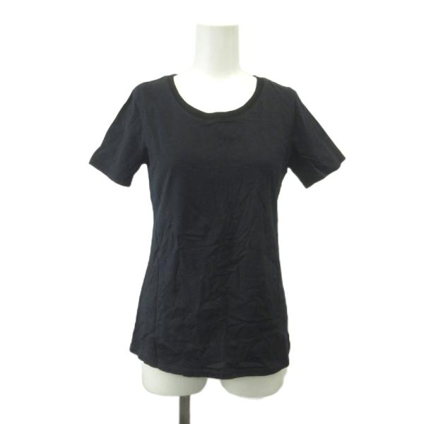 5351 プー・ラ・ファム 5351 POUR LES FEMMES Tシャツ 黒 ブラック 無地 ラウンドネック 半袖 /KT ■ECA003 【実寸サイズ】肩幅：32cm　身幅：39cm　着丈：55cm　袖丈：18cm　　【素材】綿【色...