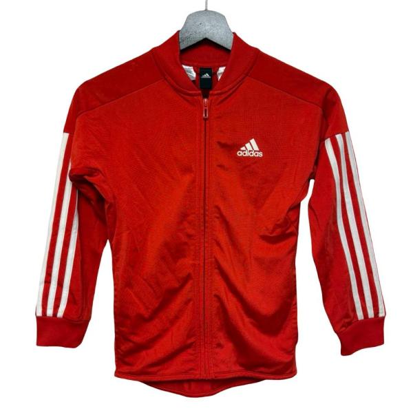 アディダス adidas トラックジャケット ジャージ キッズ 130 赤 レッド /MZ ■GY99 キッズ【ブランド】アディダス adidas【表記サイズ】130【実寸サイズ】身幅：35cm　着丈：56cm　ゆき丈：64cm　　【素材】...