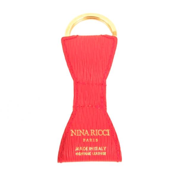 ニナリッチ NINA RICCI リボンモチーフキーリング キーホルダー レザー 本革 赤 レッド シボ加工 /TQ ■GY99 レディース【ブランド】ニナリッチ NINA RICCI【実寸サイズ】ヨコ 3.5cm　タテ(リング部分を含まな...