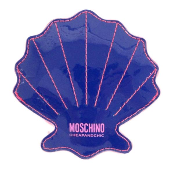 モスキーノチープアンドシック MOSCHINO CHEAP AND CHIC コインケース 小銭入れ 青 ブルー 貝殻型 ステッチ ロゴ /NU ■GY99【ブランド】モスキーノチープアンドシック MOSCHINO CHEAP AND CH...