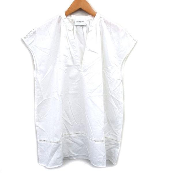 ユナイテッドアローズ UNITED ARROWS ブラウス キャップスリーブ スキッパー レース コットン シンプル ホワイト 白 /KT6 ■ECC003 レディース【ブランド】ユナイテッドアローズ UNITED ARROWS【表記サイズ...
