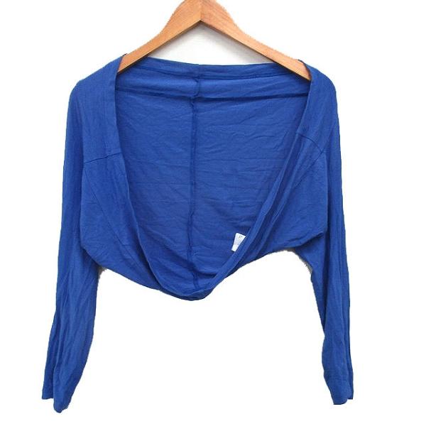 ヒロココシノ HIROKO KOSHINO ボレロ 長袖 トッパー シンプル 40 ブルー 青 /KT ■ECC003 レディース【ブランド】ヒロココシノ HIROKO KOSHINO【表記サイズ】40【実寸サイズ】身幅：約51cm　着丈：...