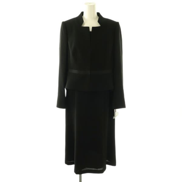 未使用品 ユミカツラ YUMI KATSURA セットアップ ジャケット ワンピース 15 ブラック /DO ■ECC003 レディース【ブランド】ユミカツラ YUMI KATSURA【表記サイズ】15【実寸サイズ】肩幅：38cm　身幅：4...