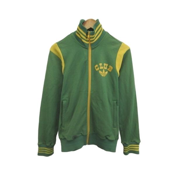 アディダス adidas ジャージ トラックジャケット M 緑 グリーン 長袖 スタンドカラー ロゴプリント /KV ■ECC003 メンズ【ブランド】アディダス adidas【表記サイズ】M【実寸サイズ】肩幅：36cm　身幅：52cm　着...