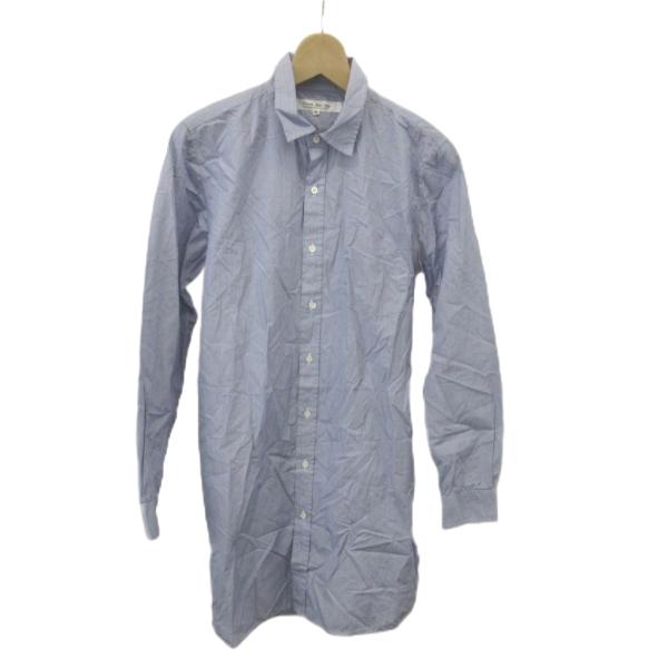 べネッツ・レーン・シャツ Bennetts Lane Shirts シャツ M 青 ブルー 長袖 無地 胸ポケット /NP ■MA メンズ【表記サイズ】M【実寸サイズ】肩幅：41cm　身幅：47cm　着丈：87cm　袖丈：58cm　　【素材...