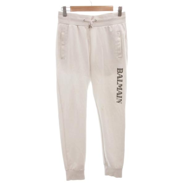 バルマン BALMAIN ジョガーパンツ イージー ゴムウエスト ロゴ プリント S グレー /FF ■GY62 レディース【ブランド】バルマン BALMAIN【表記サイズ】S【実寸サイズ】ウエスト：66cm　もも幅：22cm　裾幅：9cm...
