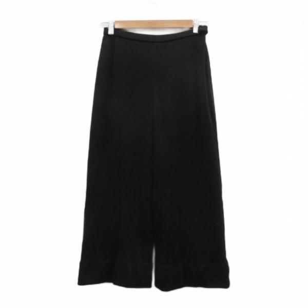 ビズ BISES ガウチョパンツ ワイドパンツ 七分丈 42 黒 ブラック /HO40 ■ECB003 レディース【表記サイズ】42【実寸サイズ】ウエスト：56cm　もも幅：28.5cm　裾幅：26.3cm　股上：29cm　股下：46cm　...