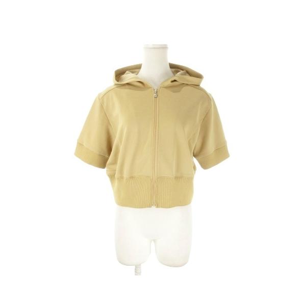 トラサルディ TRUSSARDI GOLF ジップパーカー ゴルフ 40 ベージュ 半袖 フード付き クロップド丈 /AO26 ■ECB003 レディース【ブランド】トラサルディ TRUSSARDI【表記サイズ】40【実寸サイズ】身幅：50...