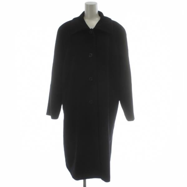 ANGORA ステンカラーコート アンゴラ 15ABR 黒 ブラック 無地 襟付き ロング丈 長袖 30086-906 /GG ■ECB003 レディース【表記サイズ】15ABR【実寸サイズ】身幅：61.5cm　着丈：104cm　ゆき丈：7...