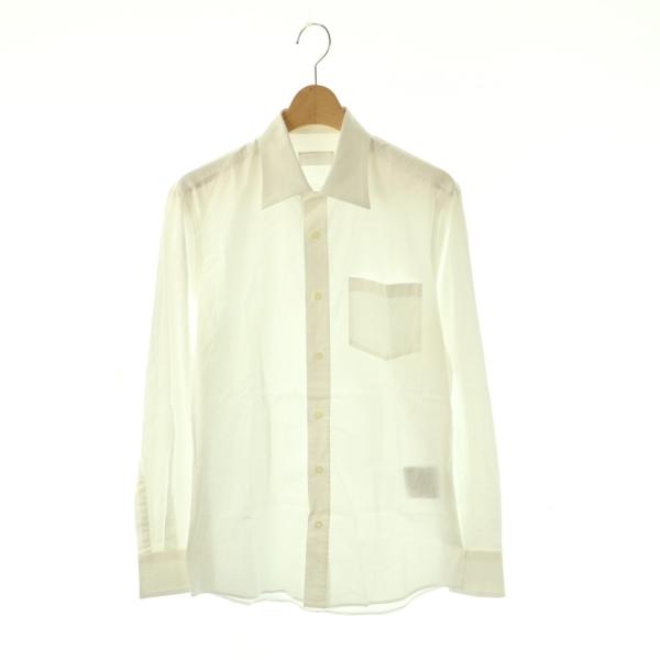 プラダ PRADA ワイシャツ 39/15.5 白 ホワイト /SS ■OS ■OH ■ECD003 メンズ【ブランド】プラダ PRADA【表記サイズ】39/15.5(M)【実寸サイズ】肩幅：約42.5cm　身幅：約48.5cm　着丈：約7...