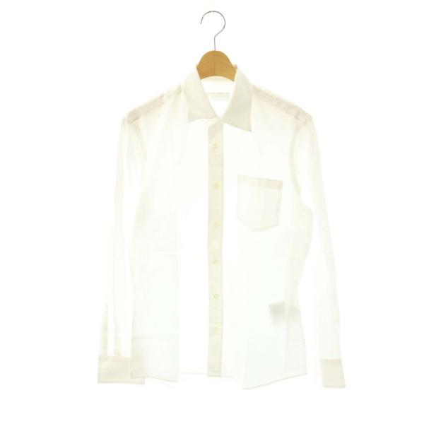 プラダ PRADA シャツ 長袖 39 15 1/2 ホワイト /HK ■ECD003 メンズ【ブランド】プラダ PRADA【表記サイズ】39 15 1/2【実寸サイズ】肩幅：43cm　身幅：49cm　着丈：70.5cm　袖丈：58.5cm...