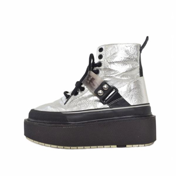 ディーゼル DIESEL H-SCIROCCO 超厚底アンクルブーツ スニーカー 23cm シルバー ■ECE004 レディース【ブランド】ディーゼル DIESEL【表記サイズ】23cm【実寸サイズ】最大幅：9cm　アウトソール：25cm　...