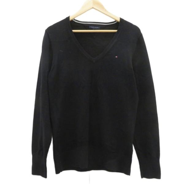 トミーヒルフィガー TOMMY HILFIGER ニット セーター XL 黒 ブラック 無地 Vネック 長袖 /YS40 ■ECE004 メンズ【ブランド】トミーヒルフィガー TOMMY HILFIGER【表記サイズ】XL【実寸サイズ】肩幅...