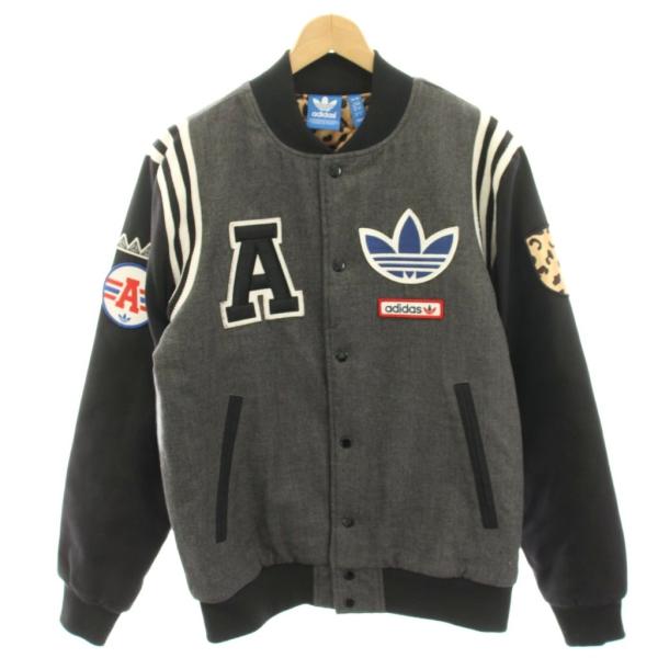 アディダスオリジナルス adidas originals STADIUM JKT スタジャン ブルゾン ワッペン 裏地ヒョウ柄 M グレー M33848【ブランド】アディダスオリジナルス adidas originals【表記サイズ】M【実...