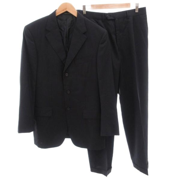 ジバンシィ GIVENCHY スーツ セットアップ シングル ビジネス ウール ジャケット パンツ 48 紺 ネイビー /FF ■GY62 メンズ【ブランド】ジバンシィ GIVENCHY【表記サイズ】48【実寸サイズ】ジャケット 肩幅：45...